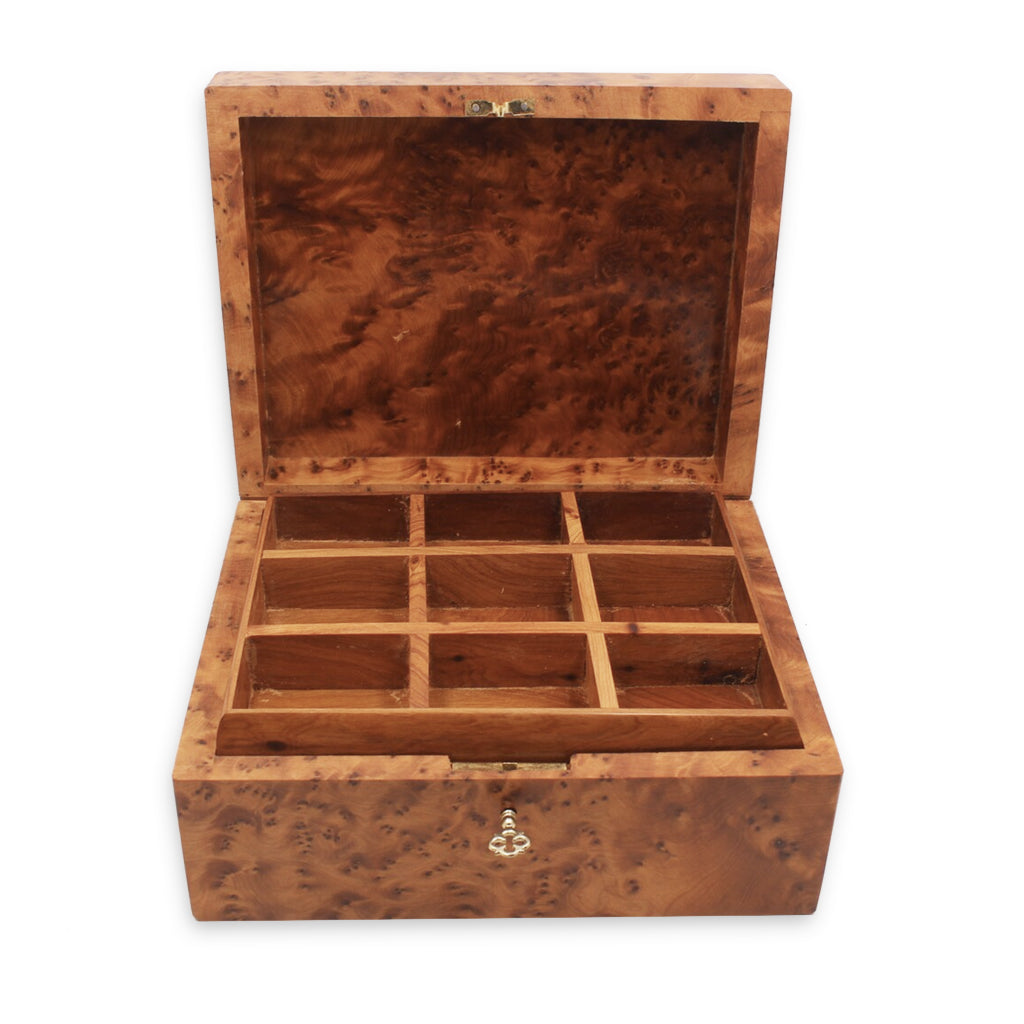 Izdi Thuya Wood Jewelry Box With Two Level Storage – Moroccan Interior